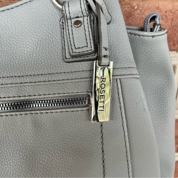Rosetti | Bags | Gray Faux Leather Double Handle Purse Rosetti | Poshmark
